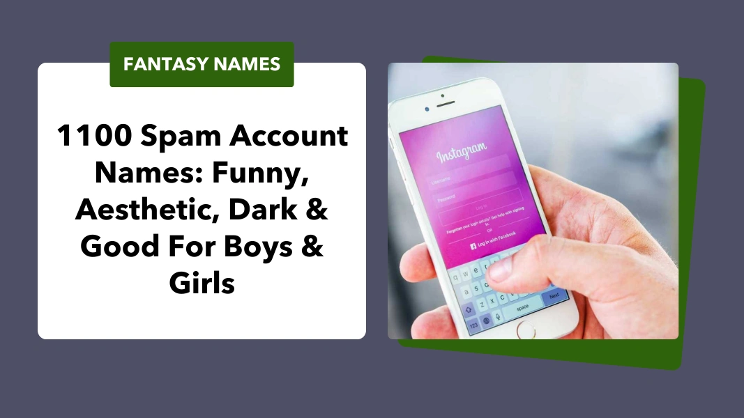 1100 Spam Account Names: Funny, Aesthetic, Dark & Good For Boys & Girls ...